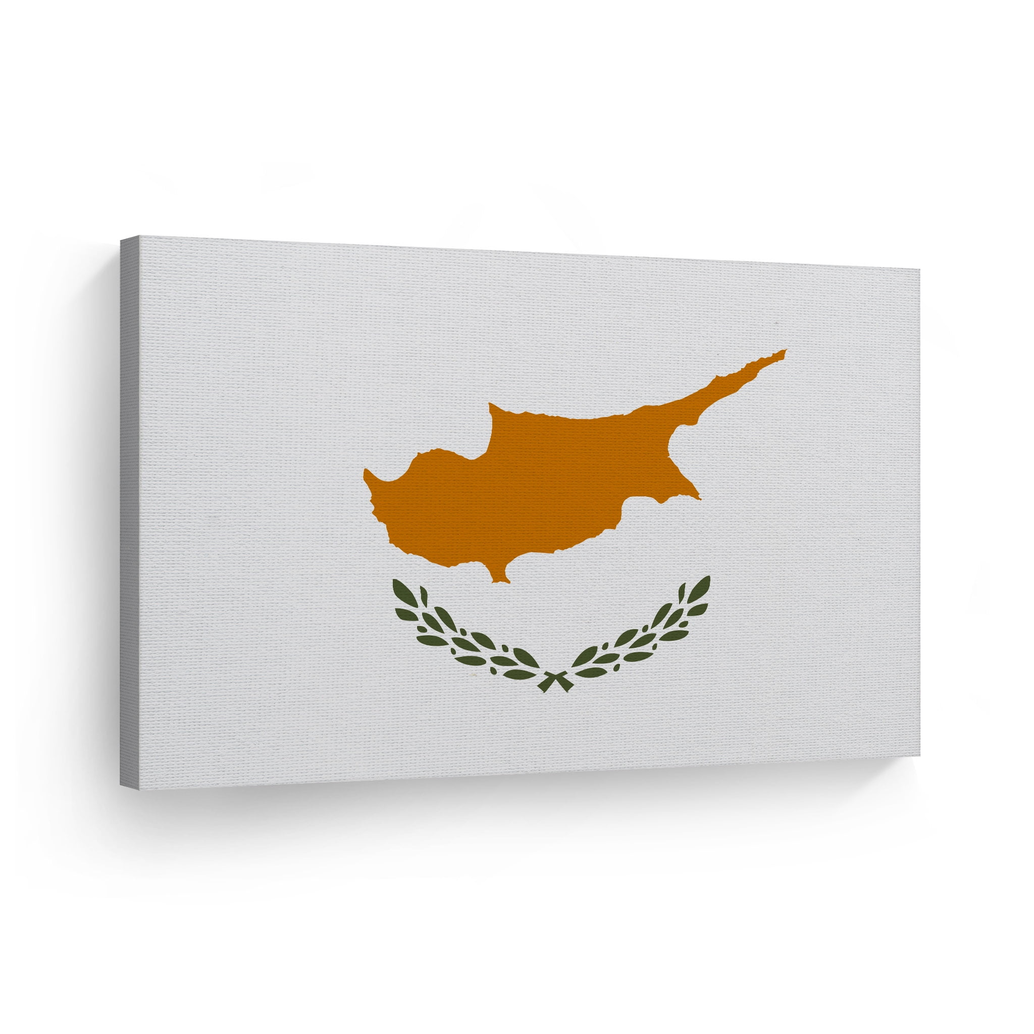 Smile Art Design Cyprus Flag Canvas Wall Art Print Country Flags Office ...