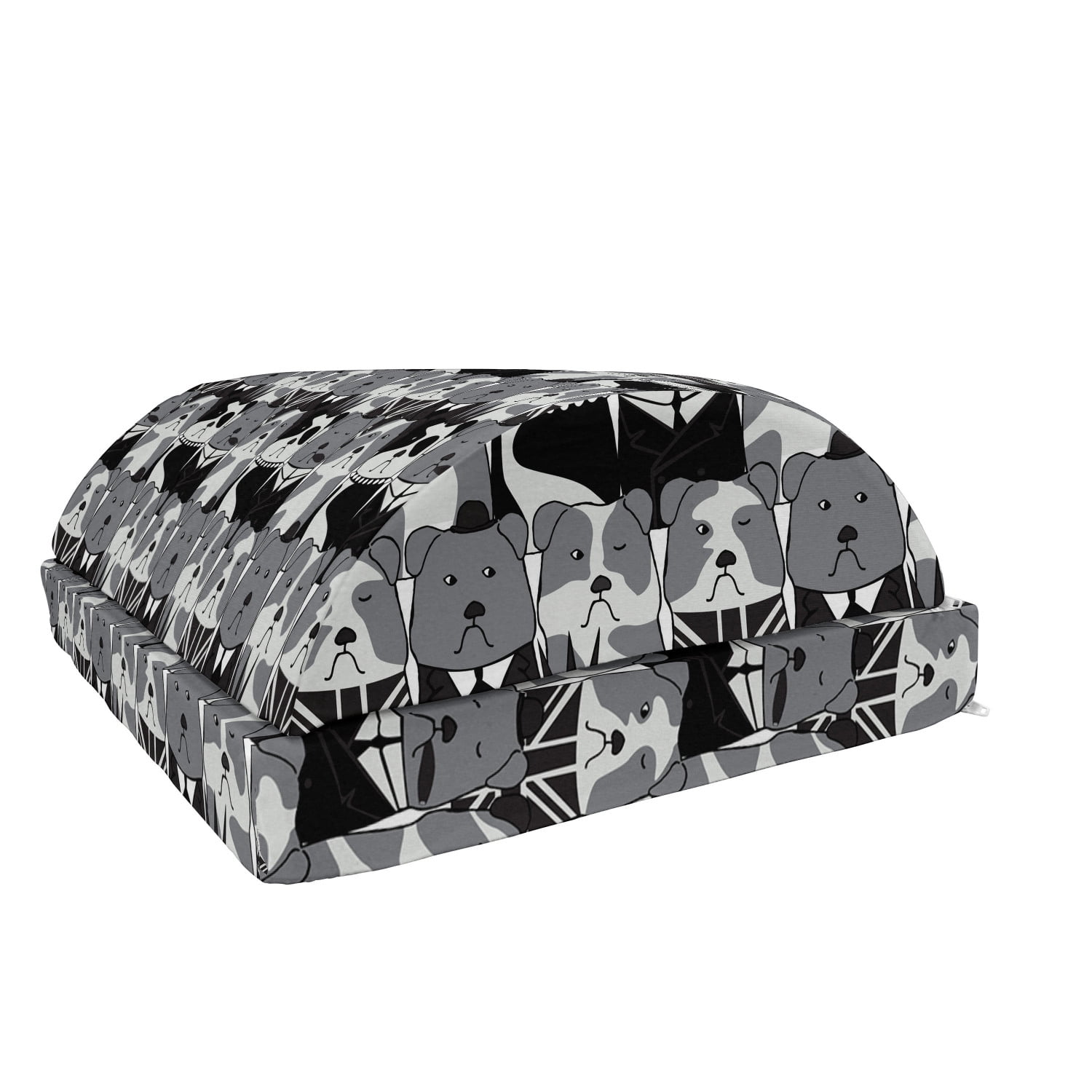 Bulldog Foot Rest, Pattern with English Bulldog European Gentleman and ...