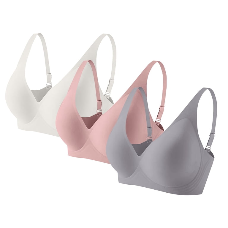 Women Wireless Comfort Bra Adjustable Thin Straps Smooth T Shirt ...