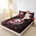 Castle Fairy Baseball Red Glove King Sheets 4pcs, Stars Print Ice Cream ...
