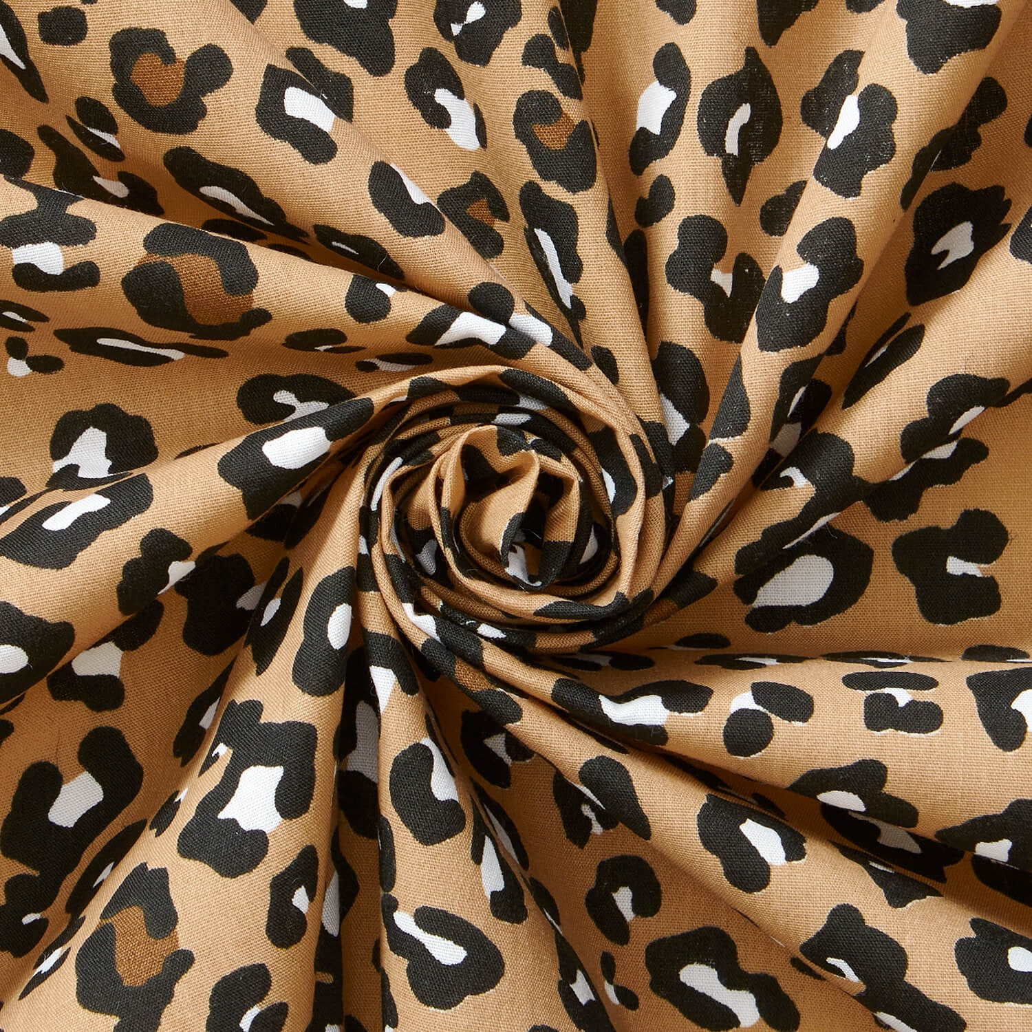 Leopard Print Broadcloth - Spotted Tan Plain Weave 60" By The Yard ...