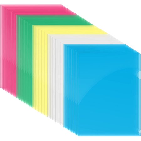 Poly Project Pockets, 50 Pack, File Jacket Sleeves for Letter Size ...
