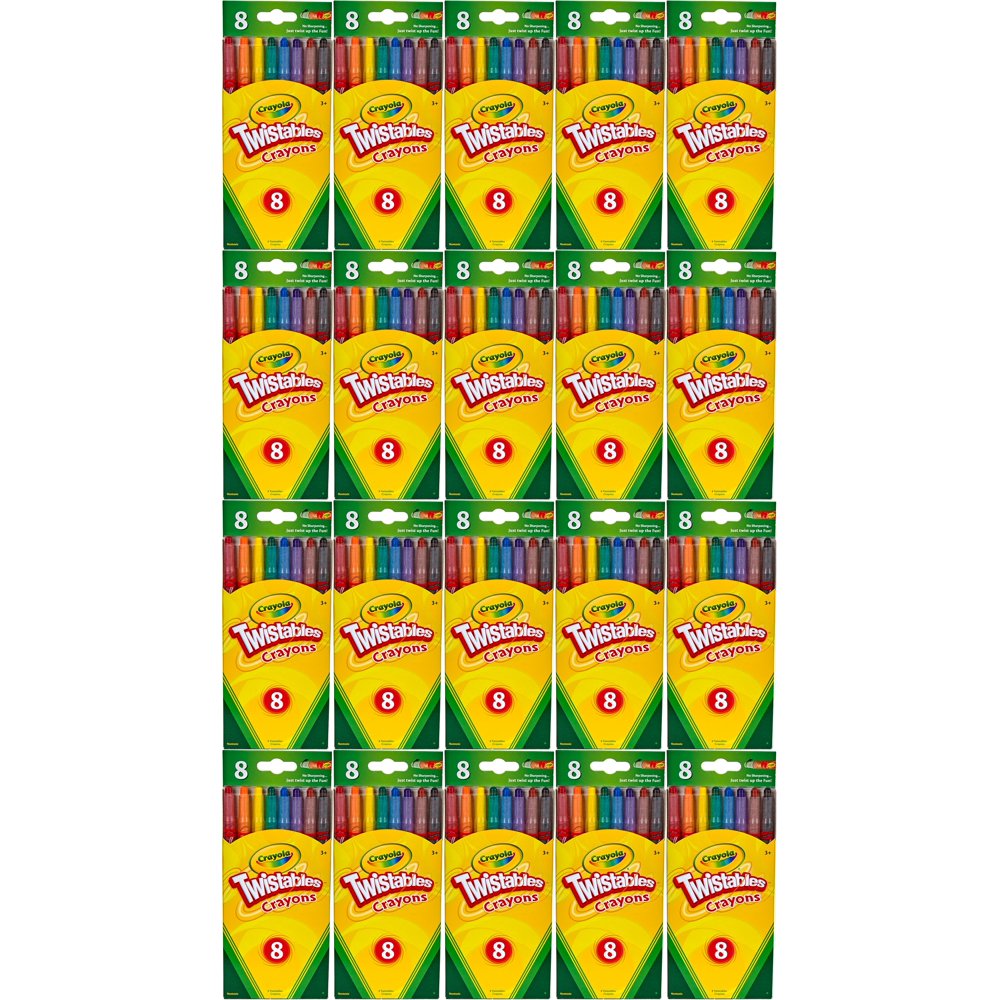 Crayola Twistable Crayons, 8 Count (Pack of 20) Total 160 Crayons ...