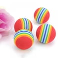10Pack Rainbow Cat Toy Balls Soft EVA Foam Interactive Indoor Kittens ...