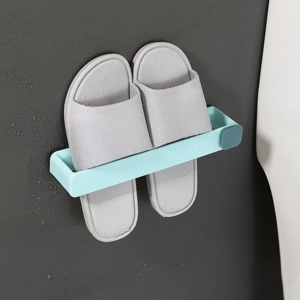 BOLLSLEY Wall Mounted Slipper Storage Rack Hanging Shelf Shoes ...