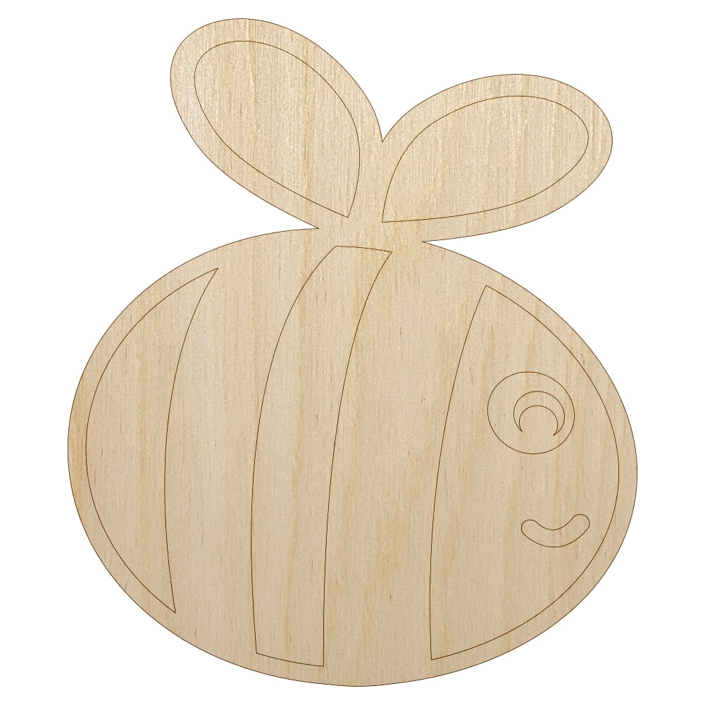 Buzzy Bumble Bee Wood Shape Unfinished Piece Cutout Craft DIY Projects ...