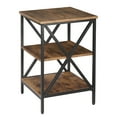 HomGarden 3-Tier Industrial End Table, Storage Side Table for Living ...