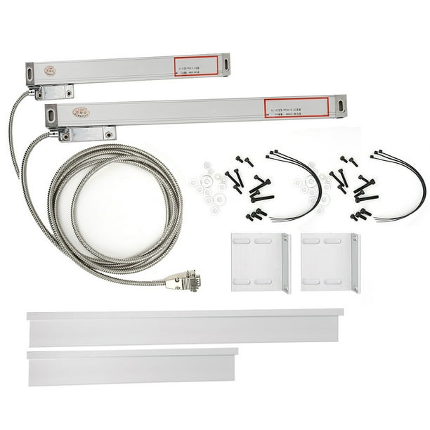Escala lineal de lectura digital, 2 piezas 100 mm 350 mm de carrera Escala de codificador lineal ...