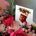 3drose, Cute Red Christmas Stocking with Greenery in an Image of ...