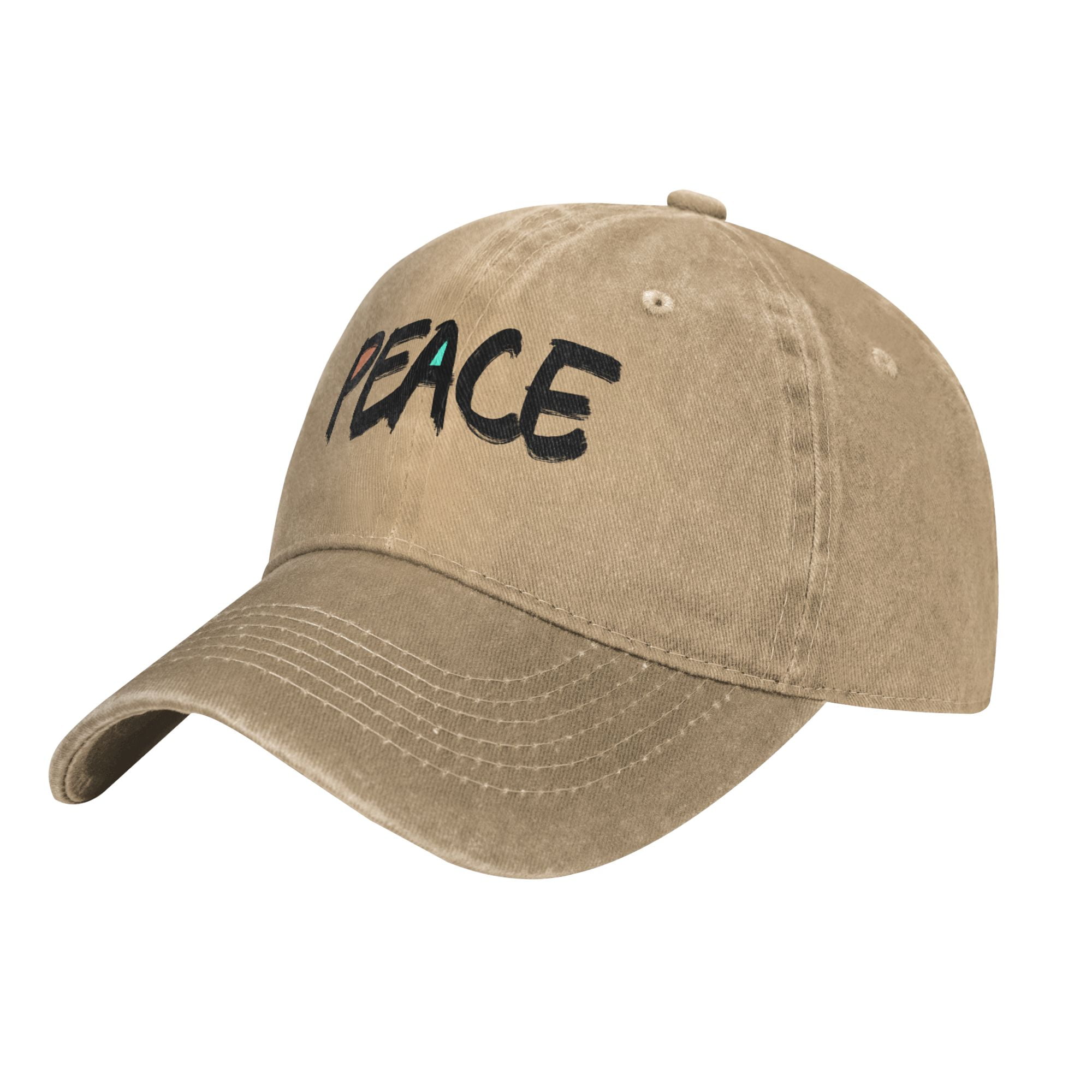 ZICANCN Mens Hats Unisex Baseball Caps-Peace Letters Hats for Men ...