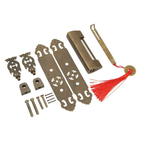 Chinese Antique Lock Set, Bronze Color 3.2cm/1.3in Lock Height Antique ...