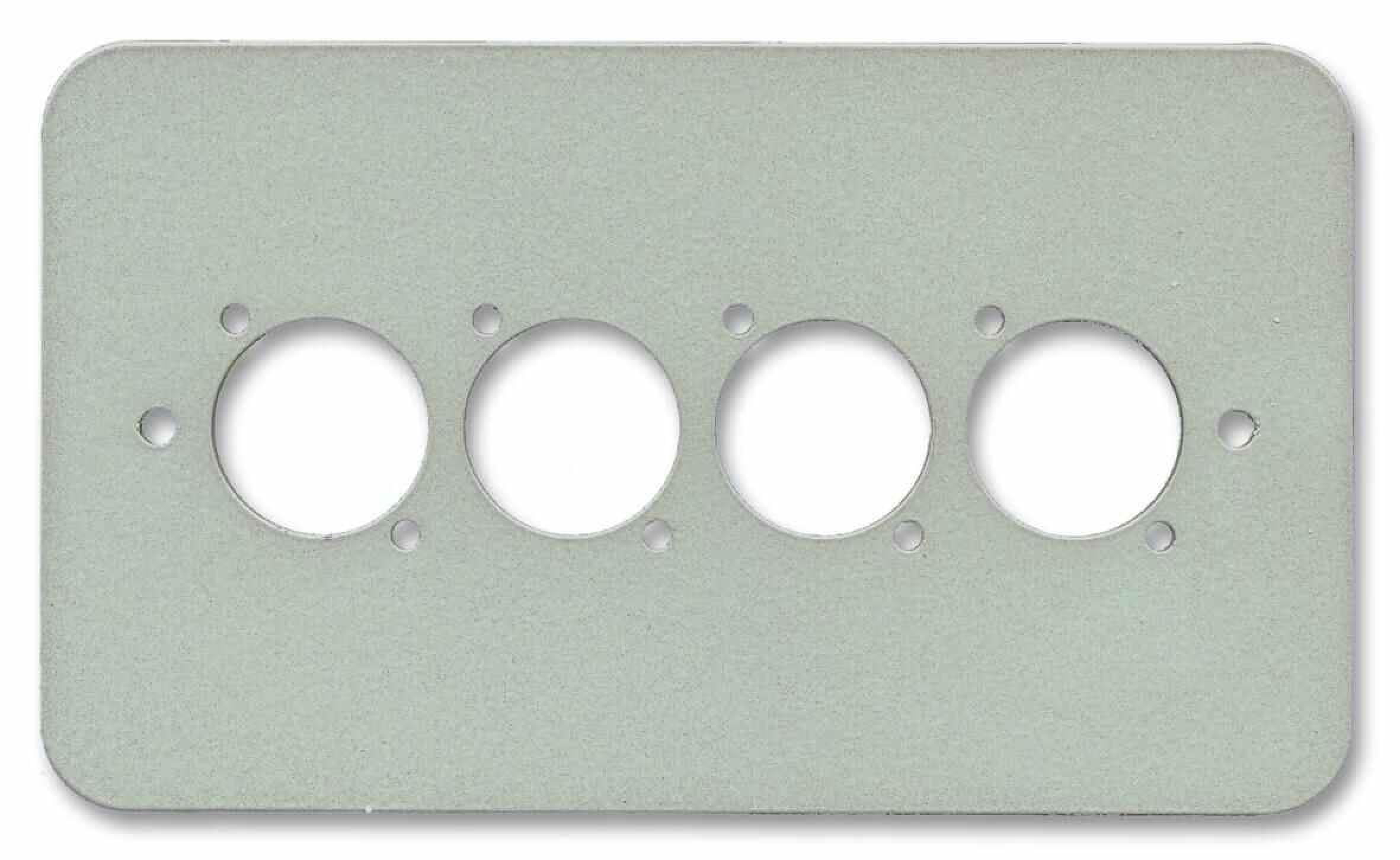 PENN ELCOM 2-Gang Quad XLR / Speakon / RJ45 Wall Plate Silver Rounded ...