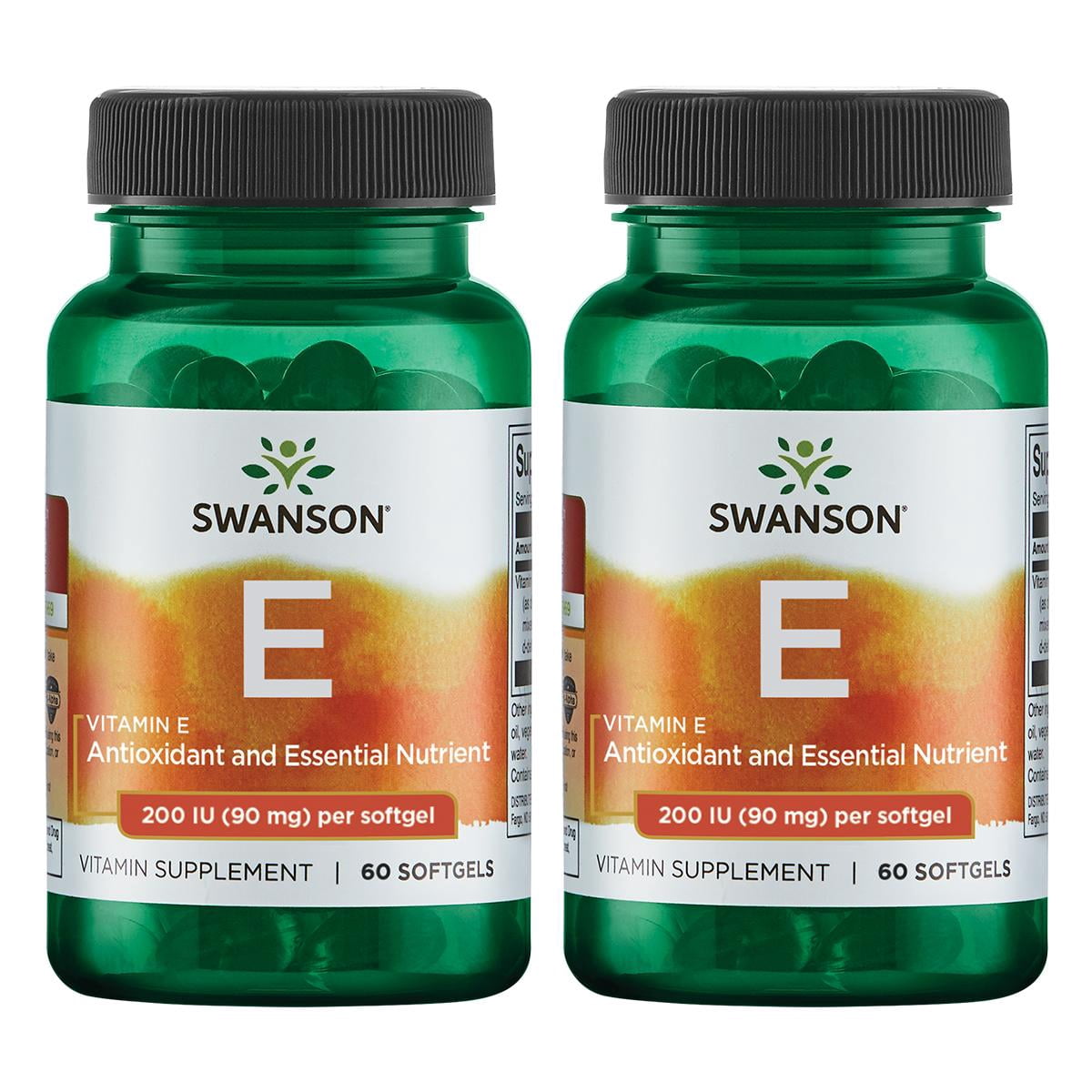 Swanson E-200 200 Iu (90 mg) 60 Sgels 2 Pack - Walmart.com