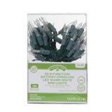 Holiday Time Battery-Operated 8-Function LED Warm White Mini Lights, 13 ...