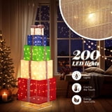 VINGLI 6FT Christmas Lighted Gift Boxes Decorations w/ Plug, Pre-lit ...
