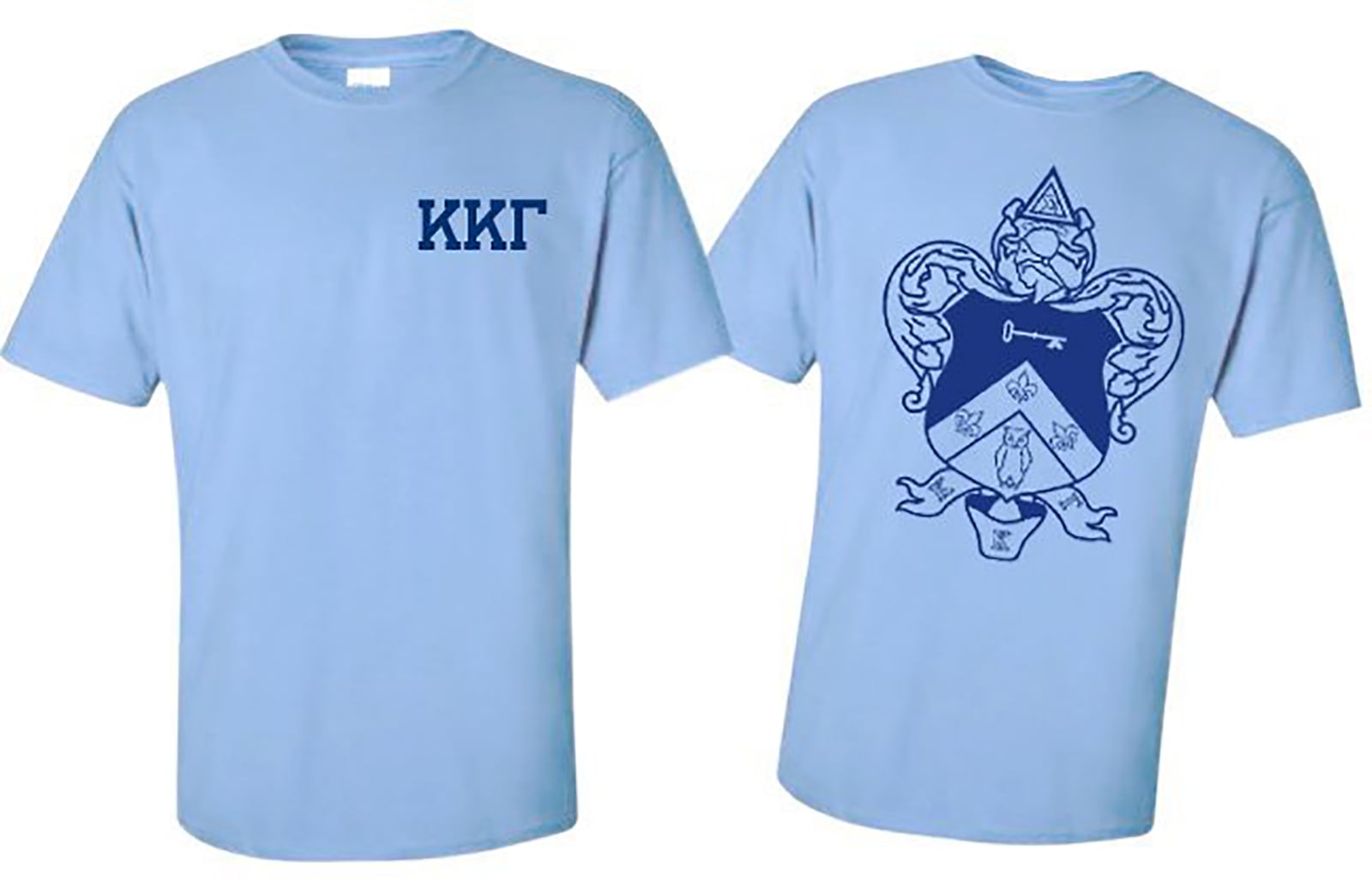 Kappa Kappa Gamma World Famous Crest Tee Small Light Blue - Walmart.com