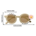 Foqnuq Cute Round Sunglasses Sunflower Design Summer Sun Protection ...