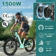 LILYPELLE Adult Electric Mountain Bike AWD with 26"x 4"Fat Tire, 48V ...