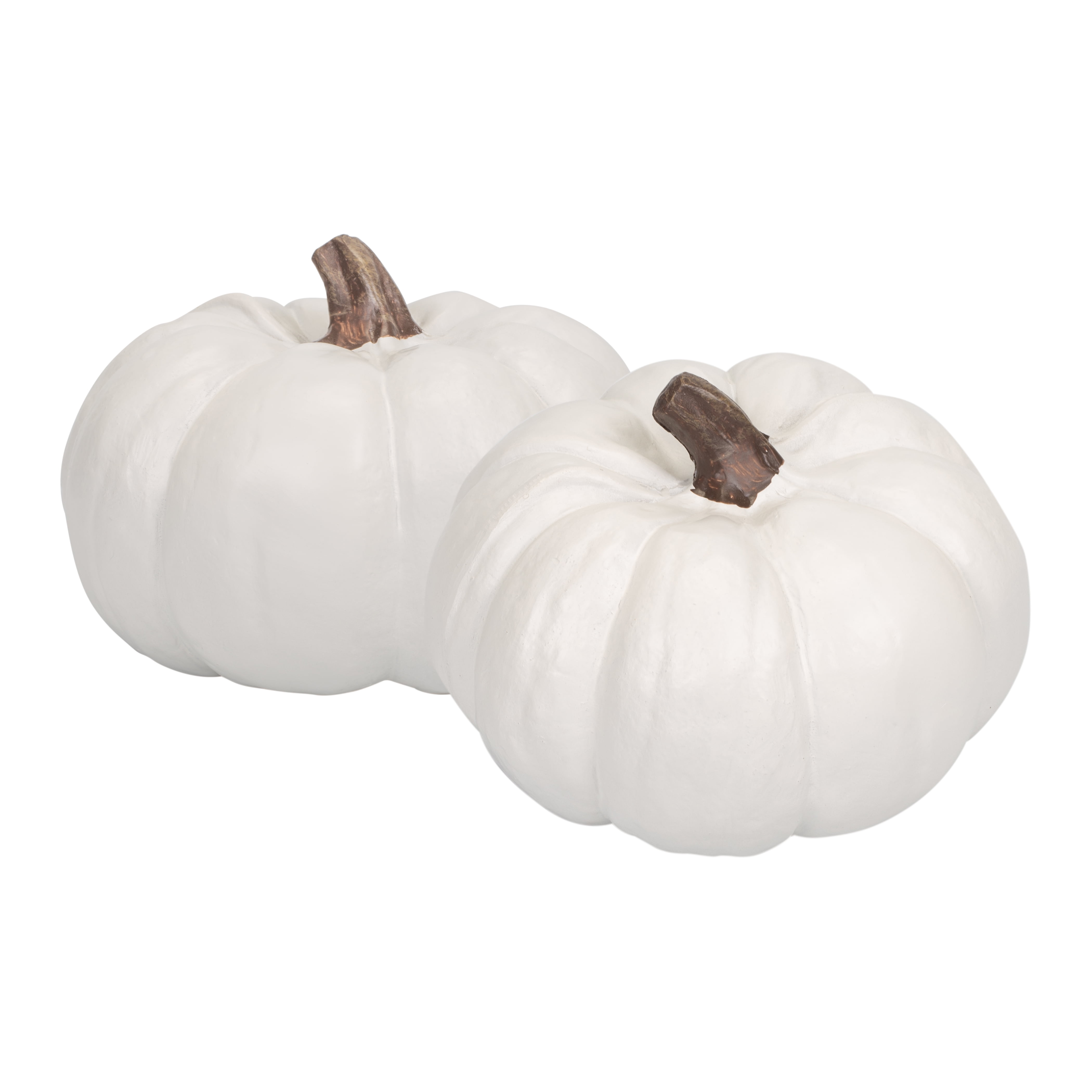 Elanze Designs Classic White 6 inch Resin Harvest Decorative Pumpkins ...