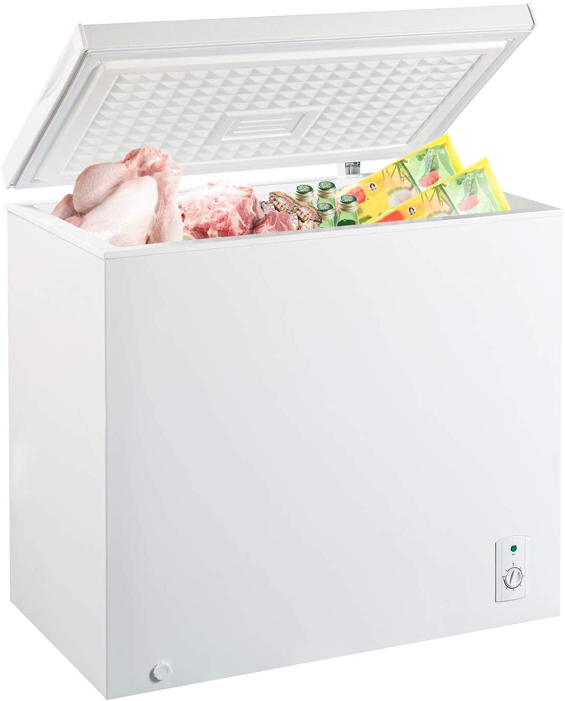 MYAL 7.0 Cubic Feet Top Chest Freezer with Adjustable Thermostat and ...
