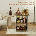 Bar Cart, 3-Tier Bar Cabinets Mini Bar Serving Cart Drink Cart Wine Table Whiskey Liquor Bottle ...