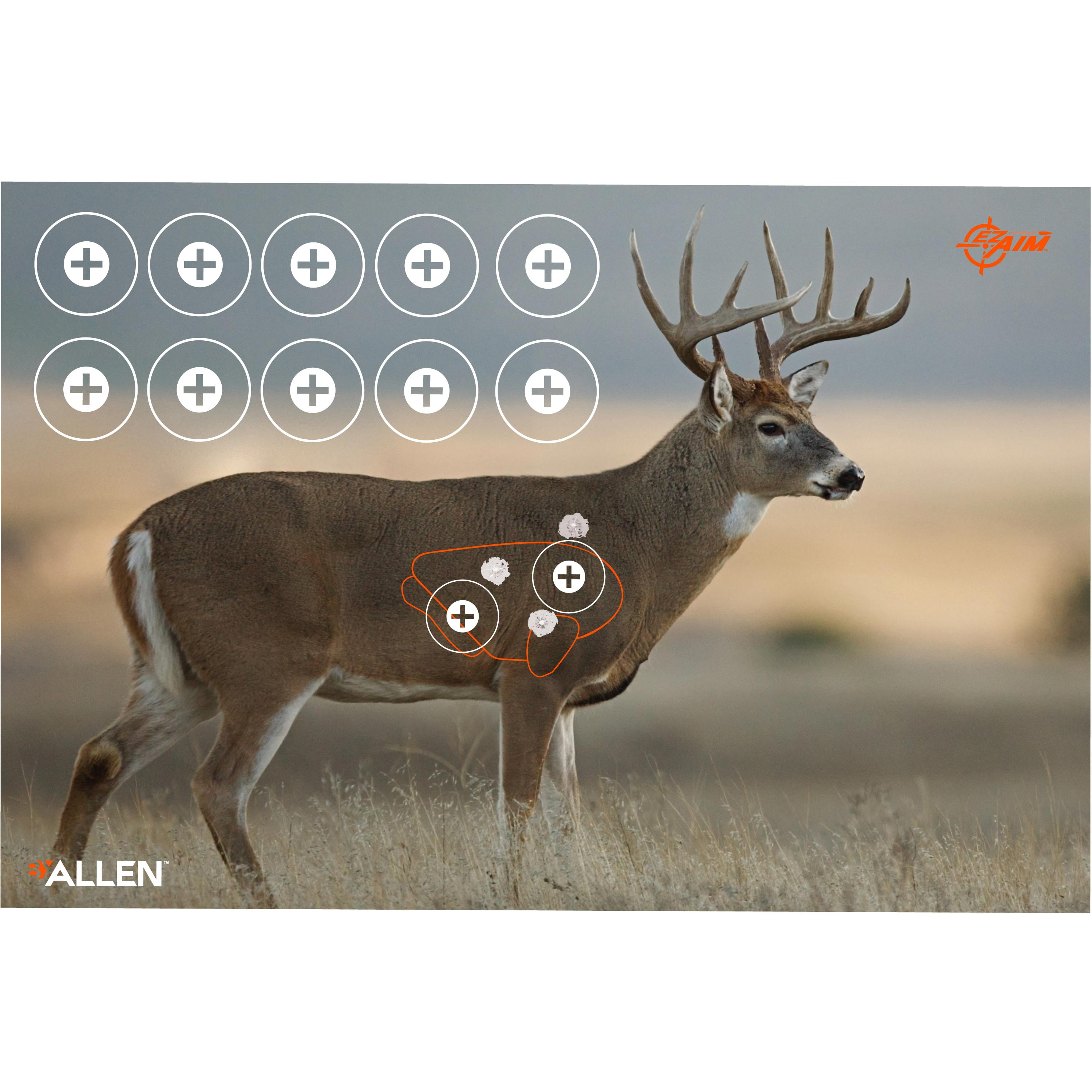 Ez Aim Paper Shooting Targets, 4-Color 35 In x 23 In Whitetail Targets ...