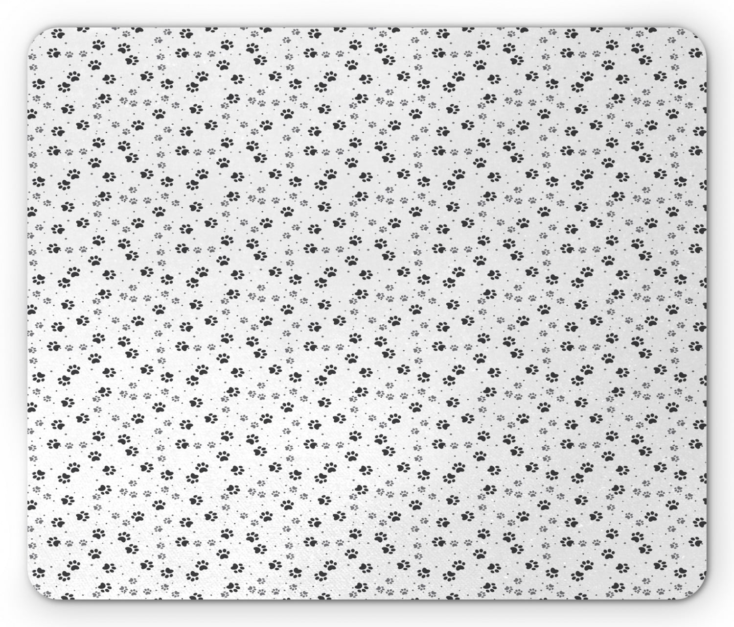 Paw Print Mouse Pad, Repeating Greyscale Dog and Cat Feet Pattern with ...