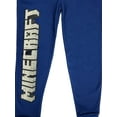 Marvel Boys Blue Minecraft 2 Pocket Elastic Waist Jogger Sweats Pants L ...