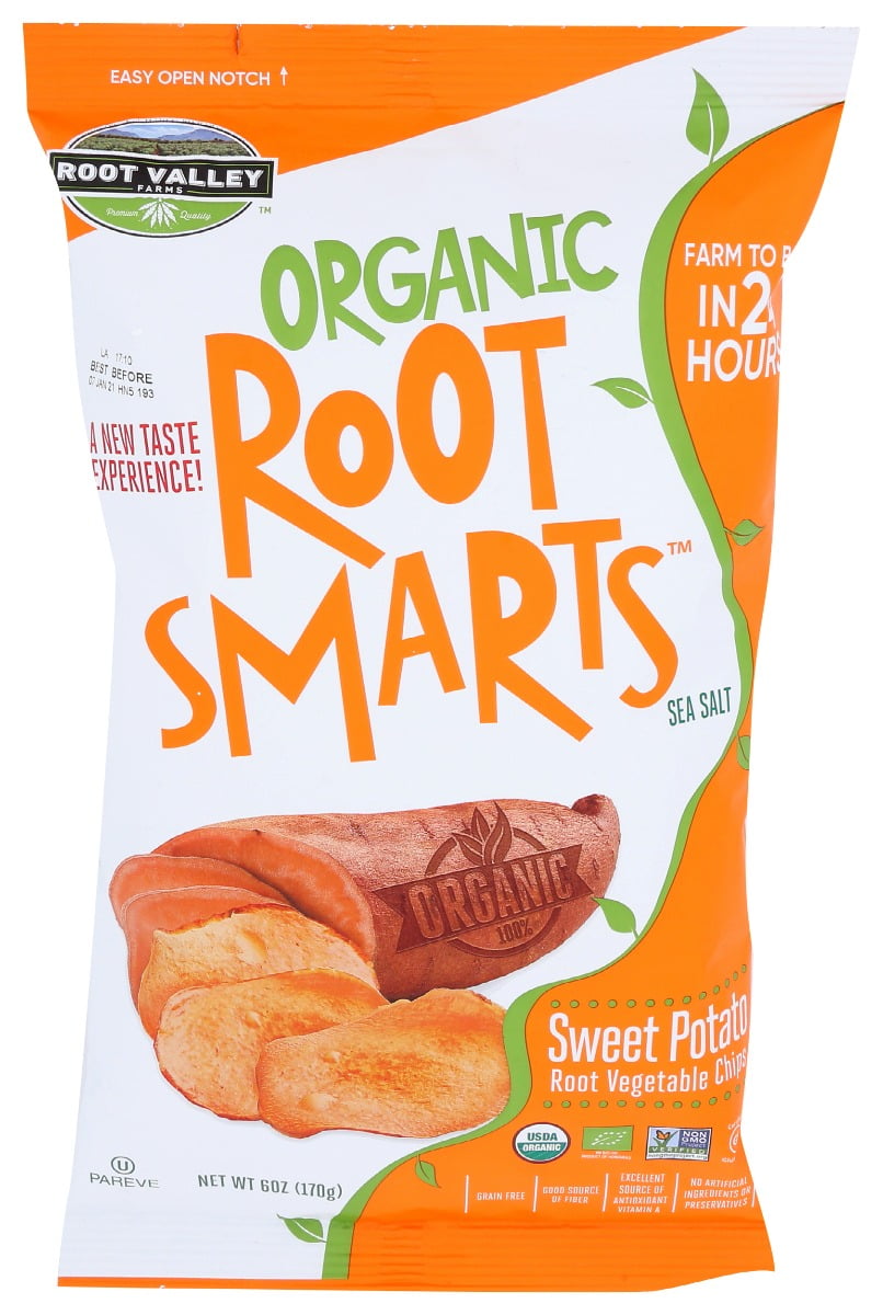Root Smarts: Sweet Potato Chips Organic, 6 Oz - Walmart.com