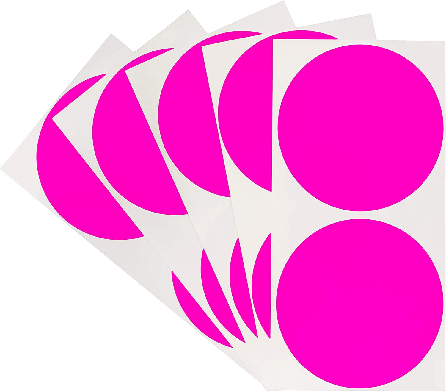 3 Inch Round Label Permanent Color Code Dot Stickers, High Visibility ...