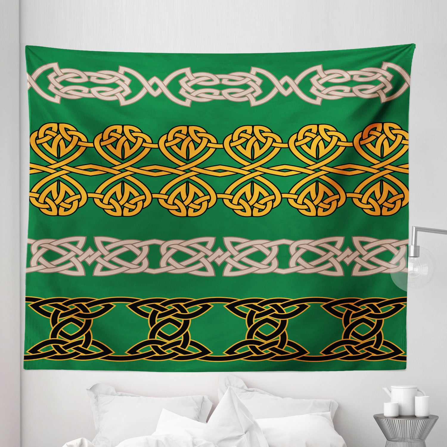 Irish Tapestry, Traditional Ornaments Intricate Borders Spiral Antique ...