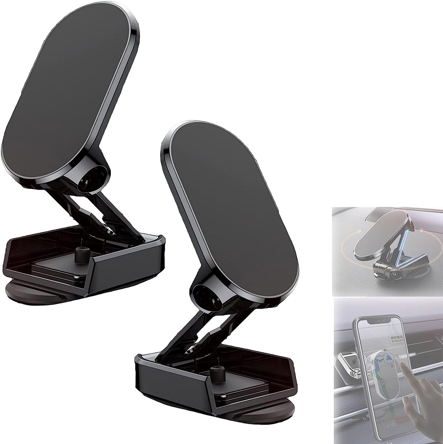 New Alloy Folding Magnetic Car Phone Holder