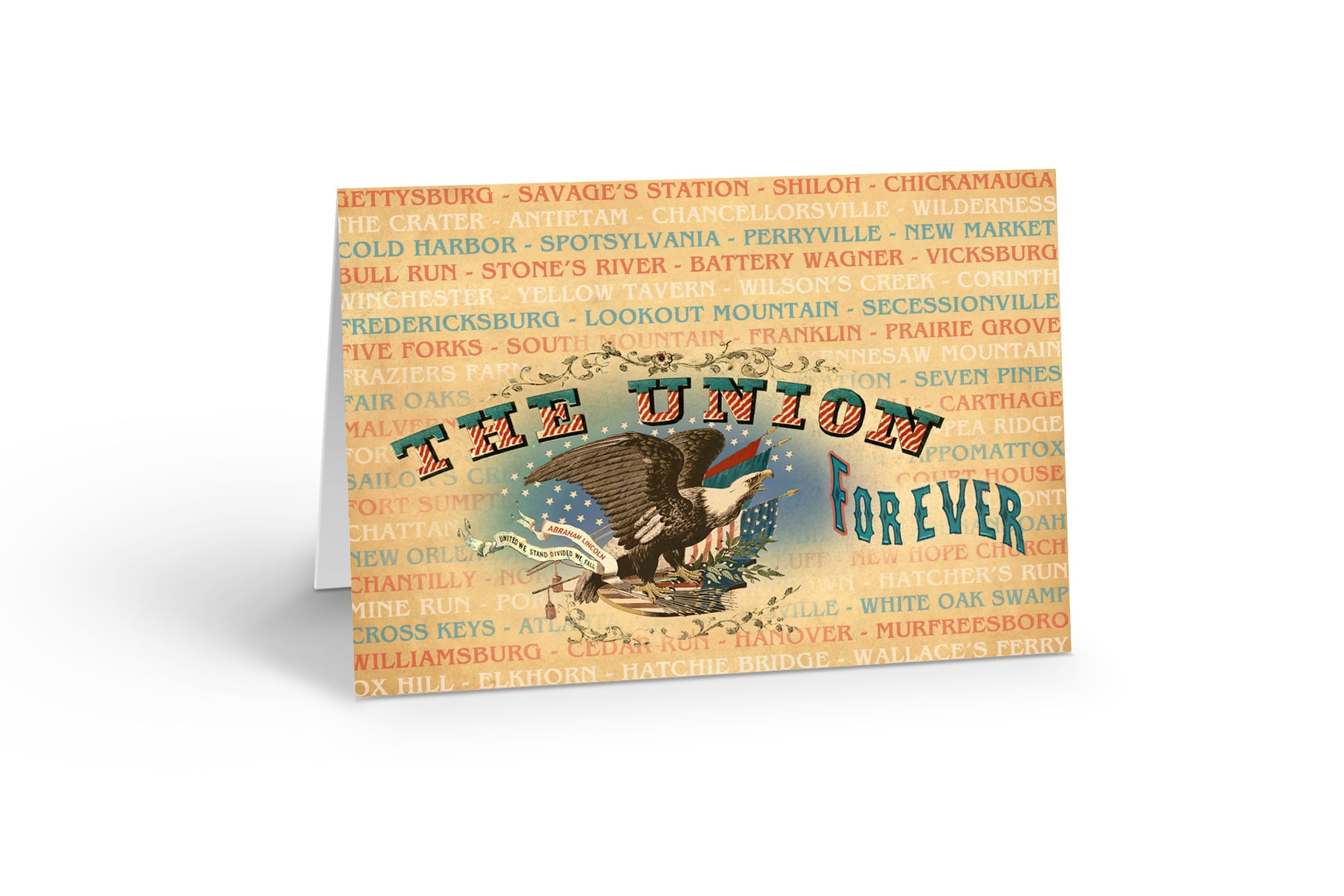 Historical Famous Civil War Battles 'The Union Forever' Note Card- 10 ...