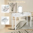 Costway 2-In-1 Vanity Table with Flip-Top Mirror 2 Drawers 9-Slot ...