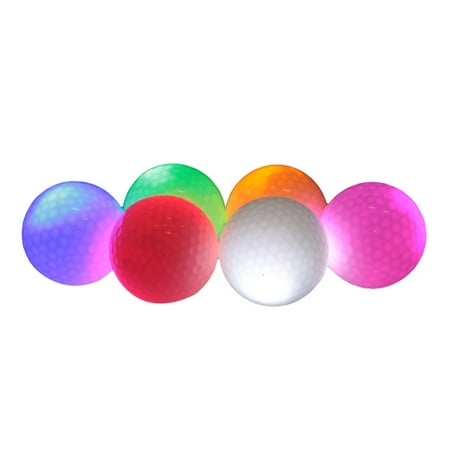 6pcs/pack Flashing Game Night Bright Led Golf Balls Light Activated ...