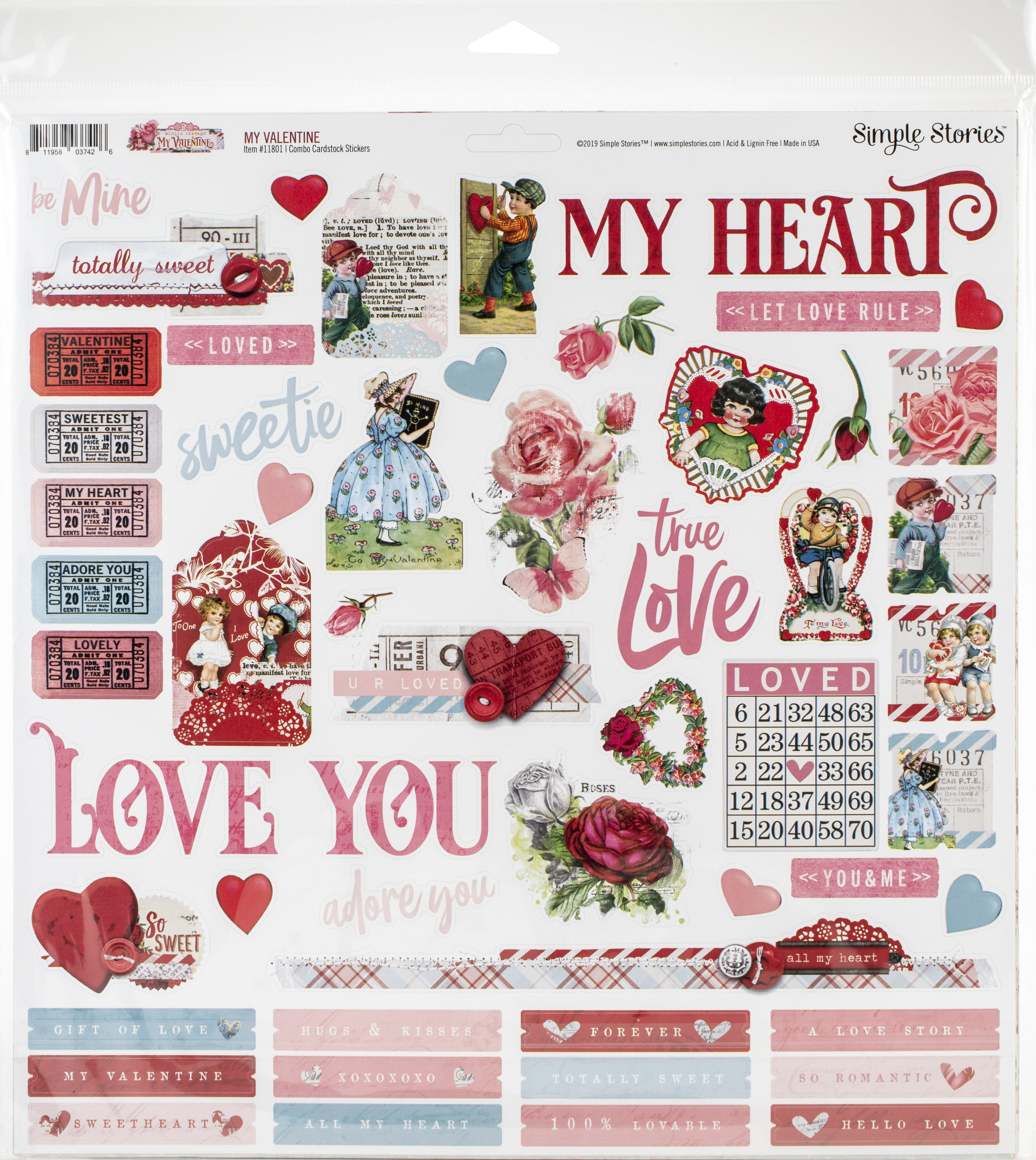 Simple Stories Collection Kit 12"X12"-Simple Vintage My Valentine ...