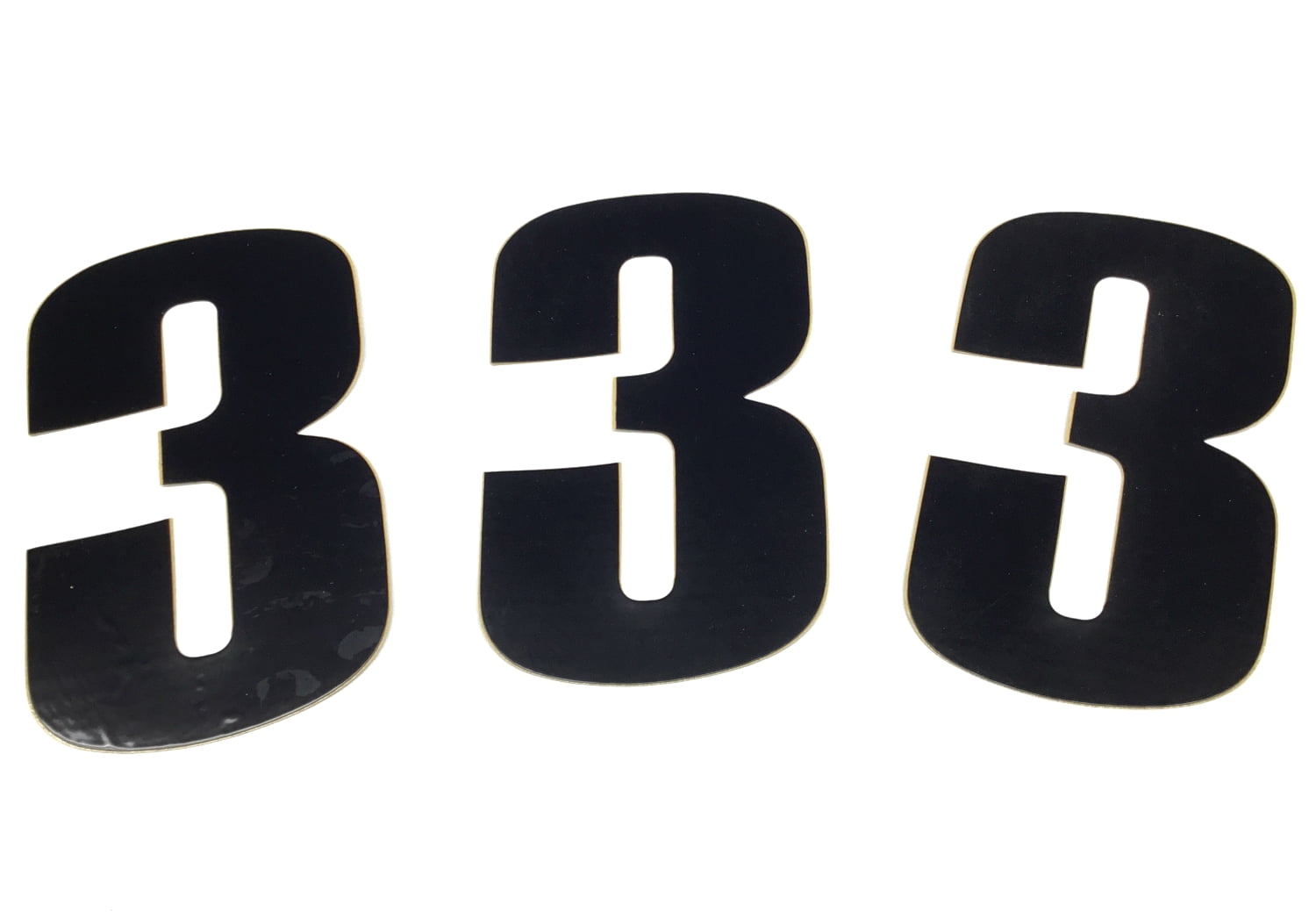 Moose Racing 3-pk Adhesive 6" Race Numbers Black #3 (4310-0663 ...