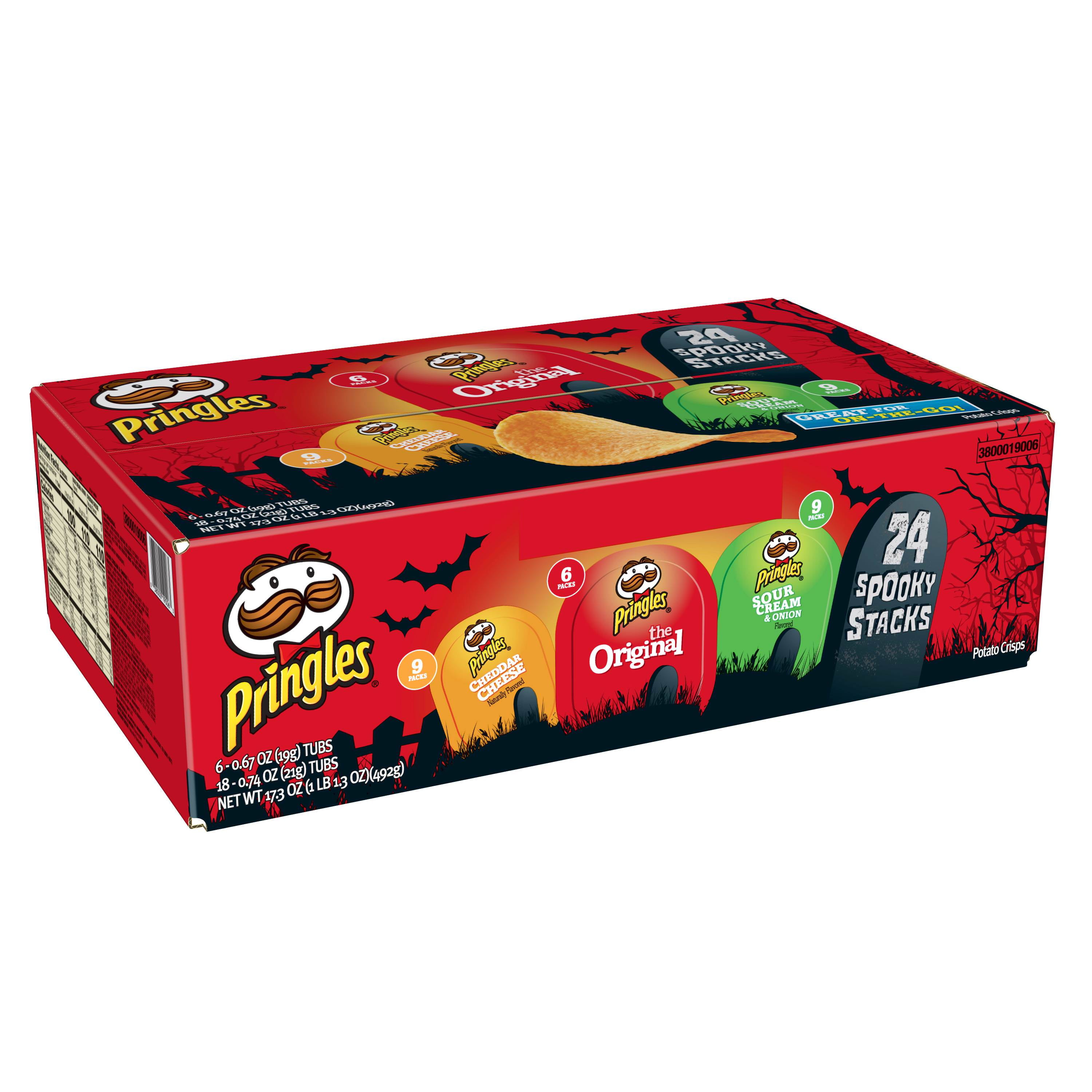 Pringles Halloween Original, Sour Cream & Onion, & Cheddar Cheese ...