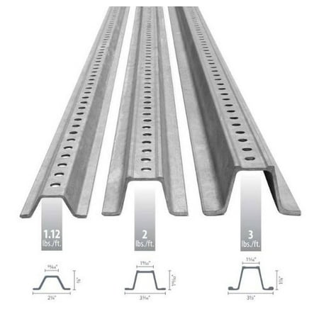 Tapco U-Channel Sign Post, 6L, Galvanized Post, Holes 30" Down Post ...