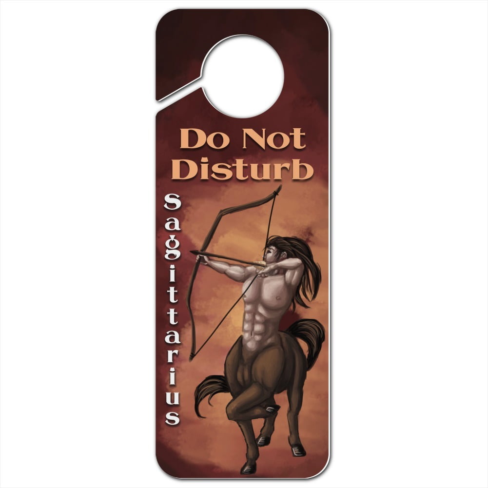 Sagittarius Centaur Zodiac Horoscope Plastic Door Knob Hanger Sign - Walmart.com