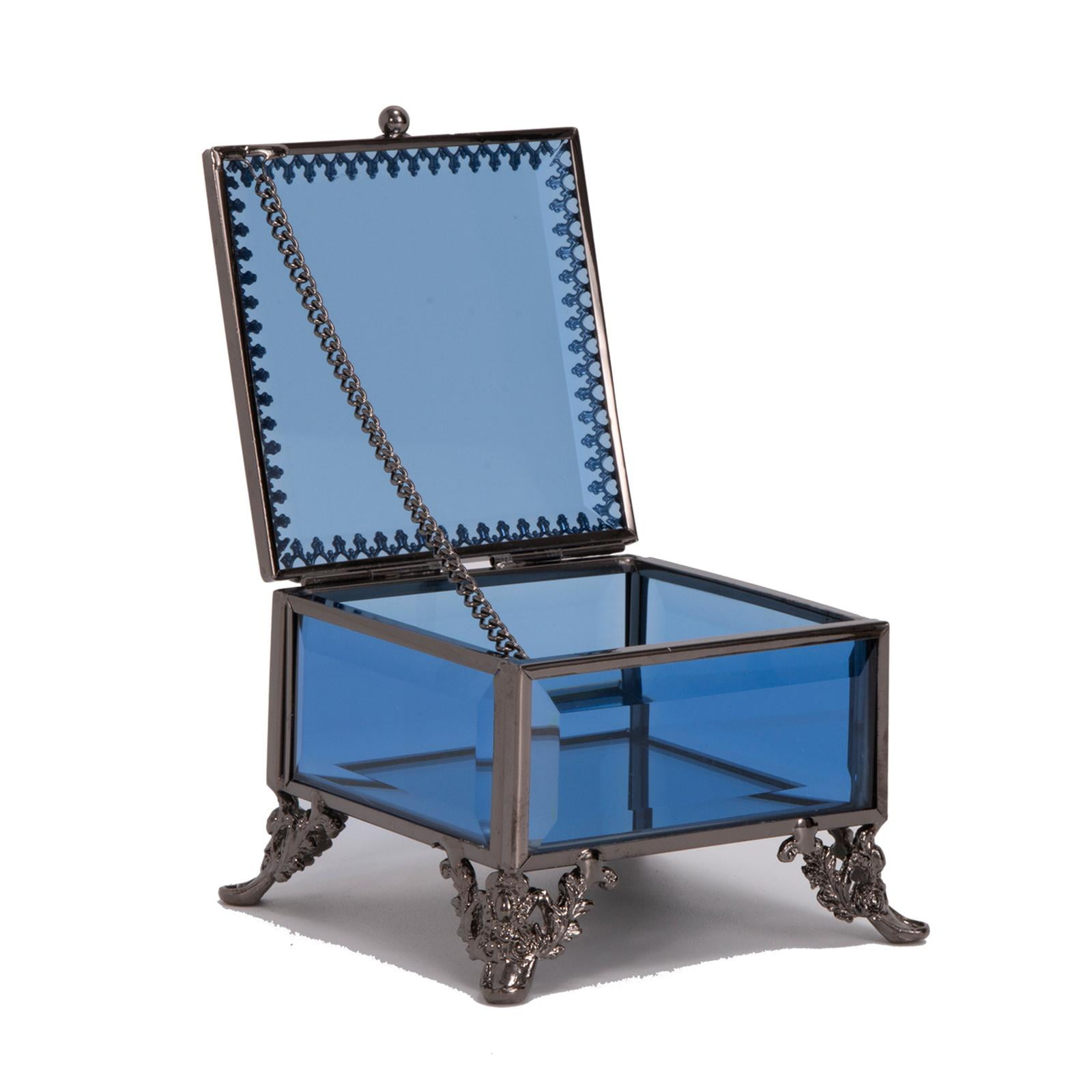 Antique Glass Jewelry Box