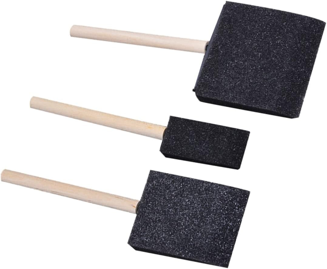 8 Sets(3 Pcs/Set Foam Sponge Roller Paint Kids Suit Foam Sponge Brush ...