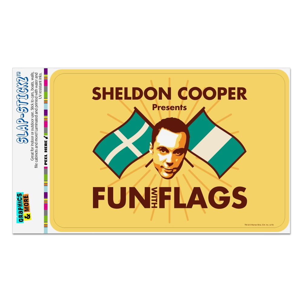 Big Bang Theory Sheldon Cooper Fun with Flags Home Business Office Sign ...
