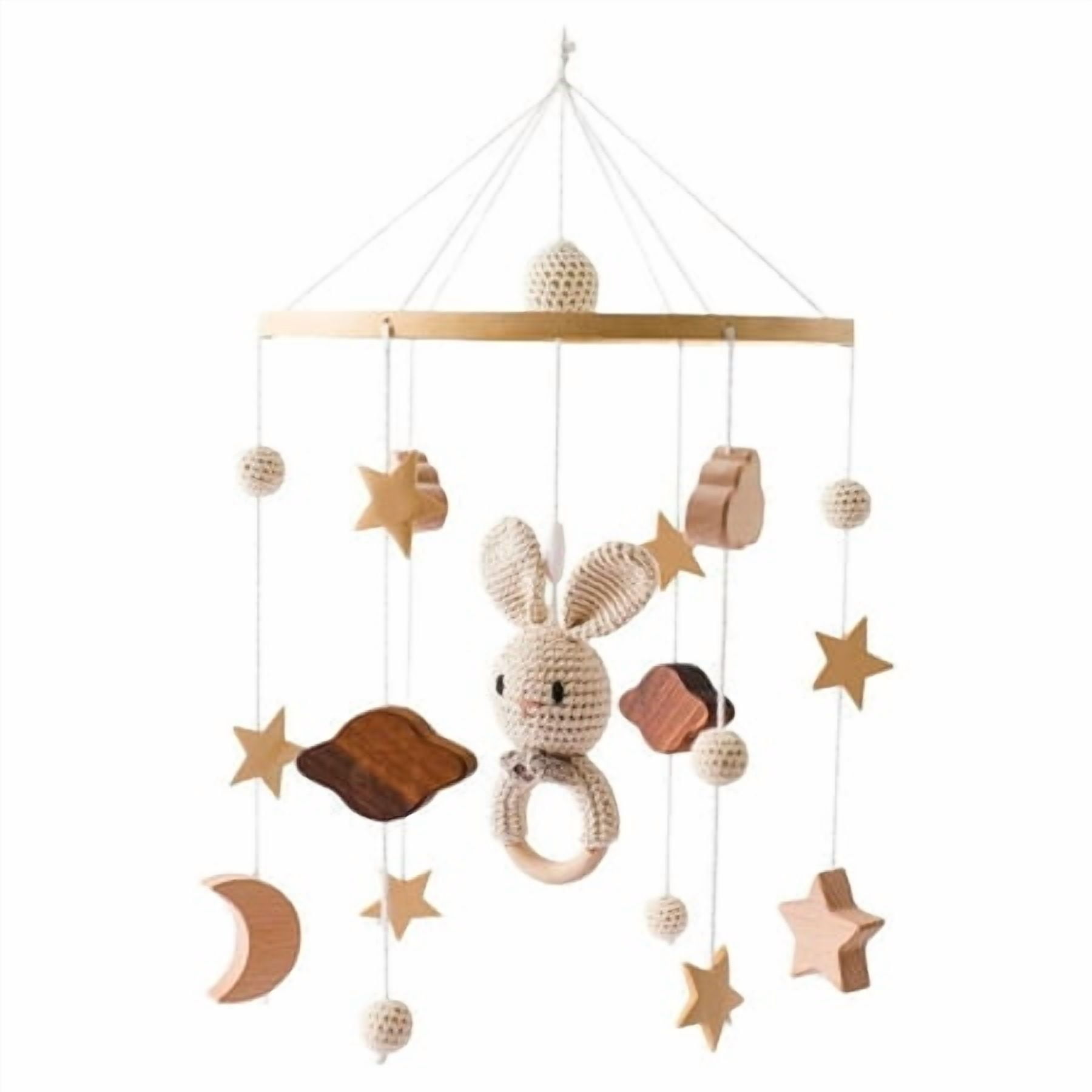 Click here for Yangzheee Baby Crib Mobile Wooden Hanging Baby Bed... prices