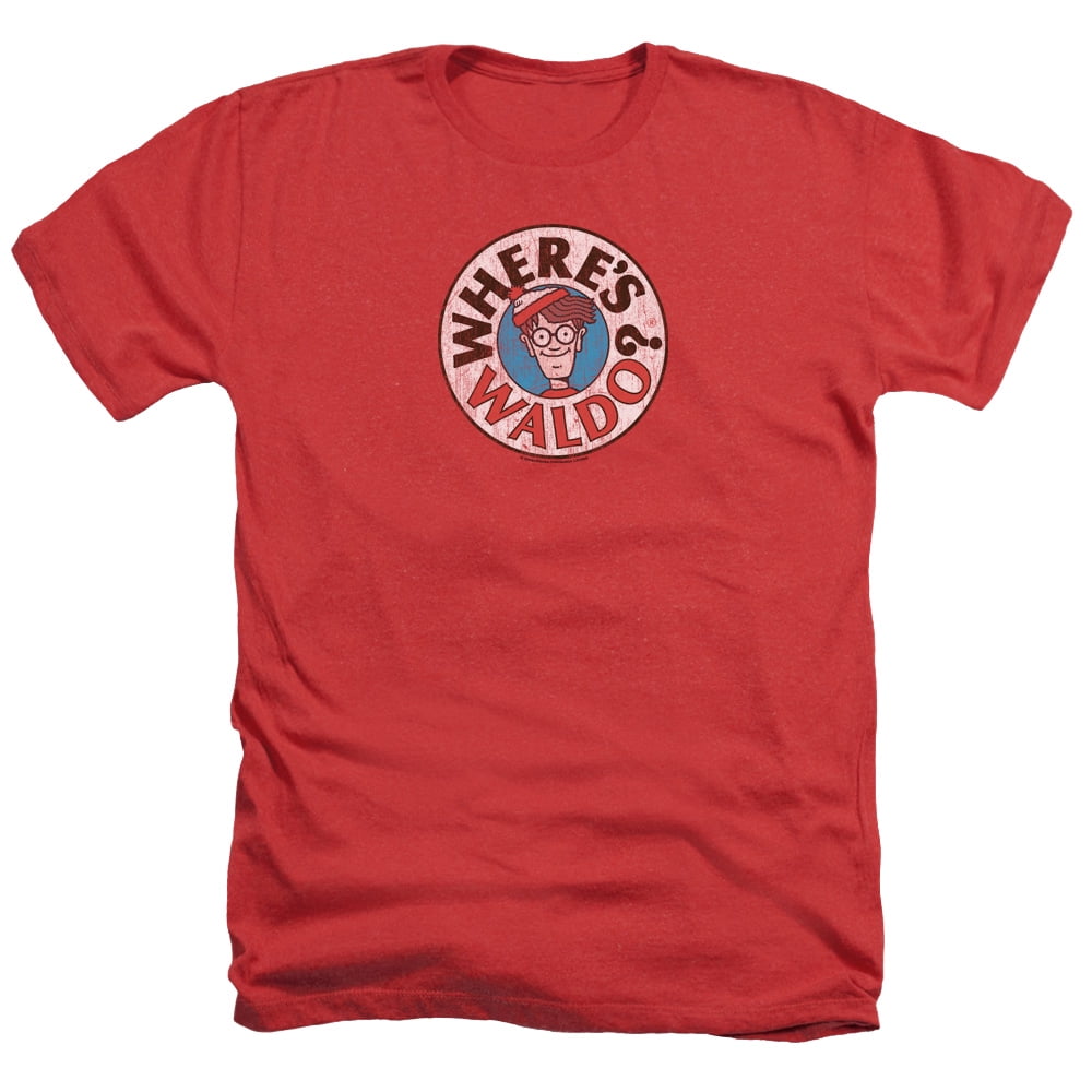 Wheres Waldo - Waldo Logo - Heather Short Sleeve Shirt - Large ...