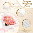 20 Sheets Flower Bouquet Wrapping Paper with 12 Pieces Gold Butterfly ...