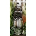 DecMode Indoor Outdoor On Removable Stand Black Metal Birdcage with ...