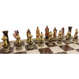 Medieval Times Crusade Arabian Vs Christian Chess Set W 17" Rustic ...