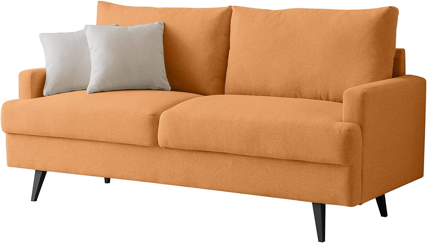 AngLink Fabric Upholstered Love Seat 64" W - Modern Accent Sofa with ...