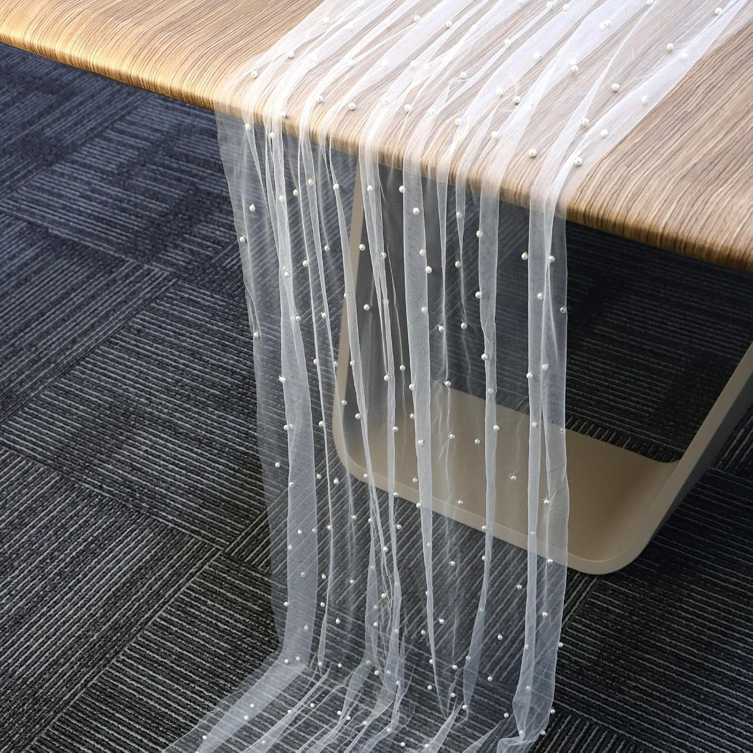 Click here for Salafire Pearl Table Runner  118.11x35.43in Pearl... prices